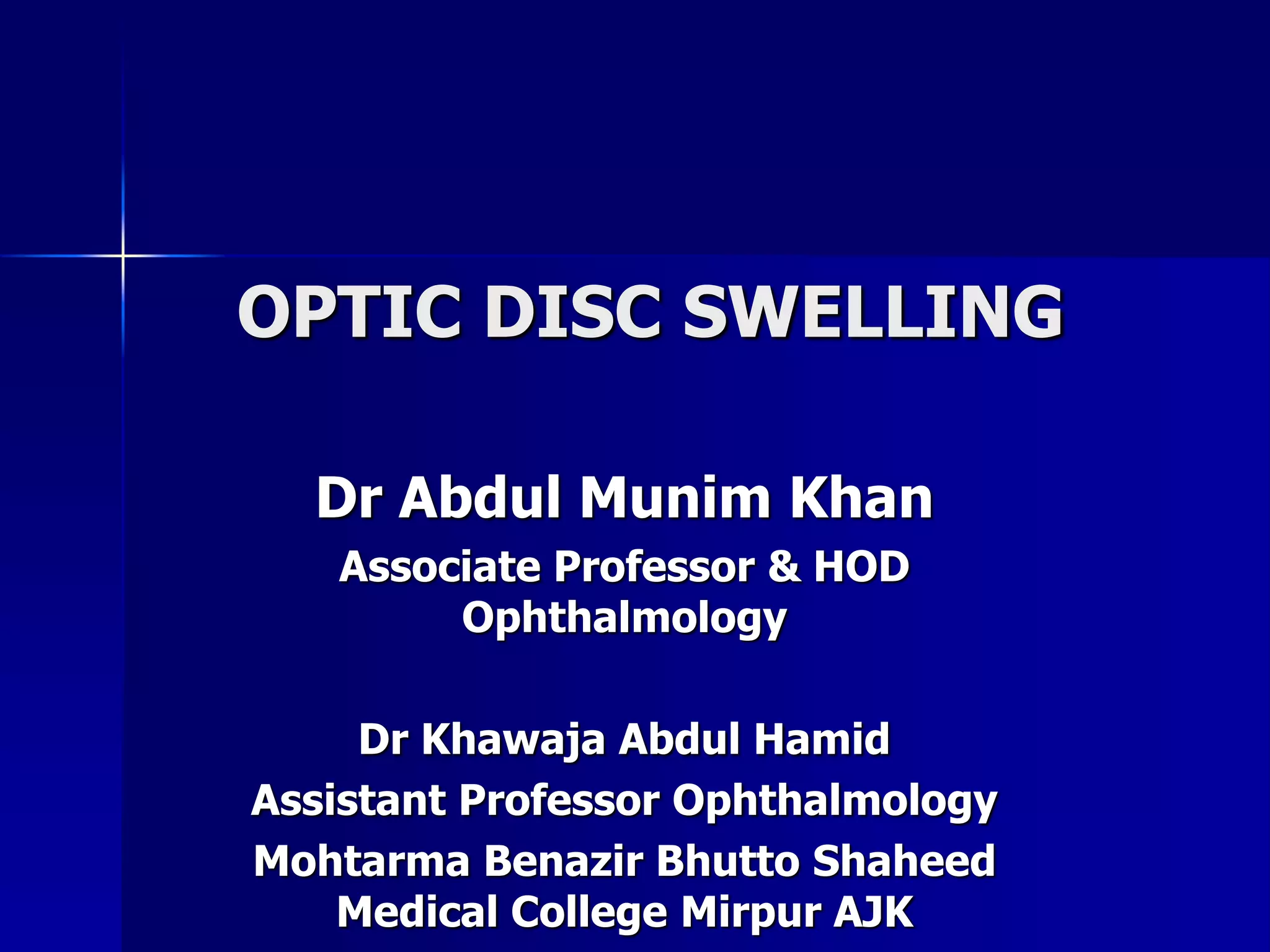 Optic disc swelling | PDF