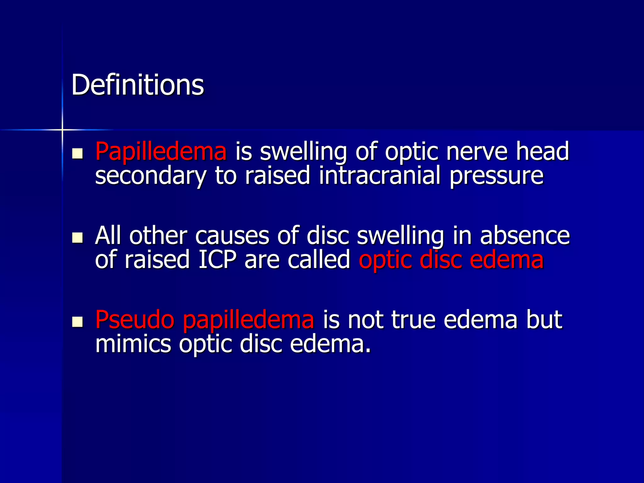 Optic disc swelling | PDF