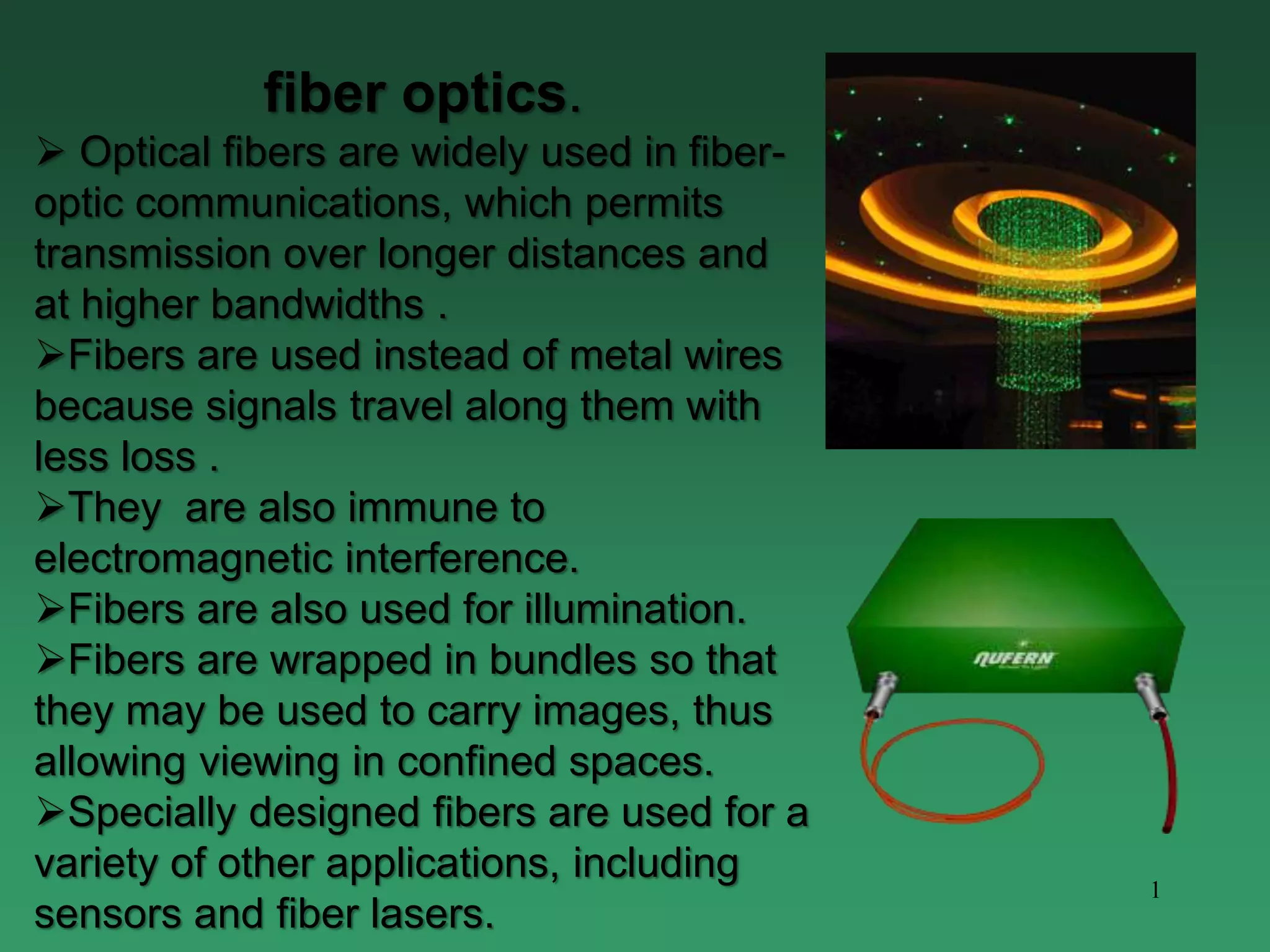 Optic fibres ppt | PPTX