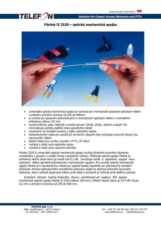 Optické mechanické spojek FIBRLOK V FTTH síti ORANGE Slovensko | PPT