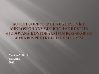 Opticka spektroskopie martina volfova | PPT