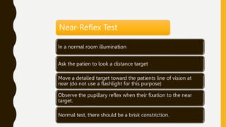 Optic nerve (cn ii) eXAMINATION and etc.pptx