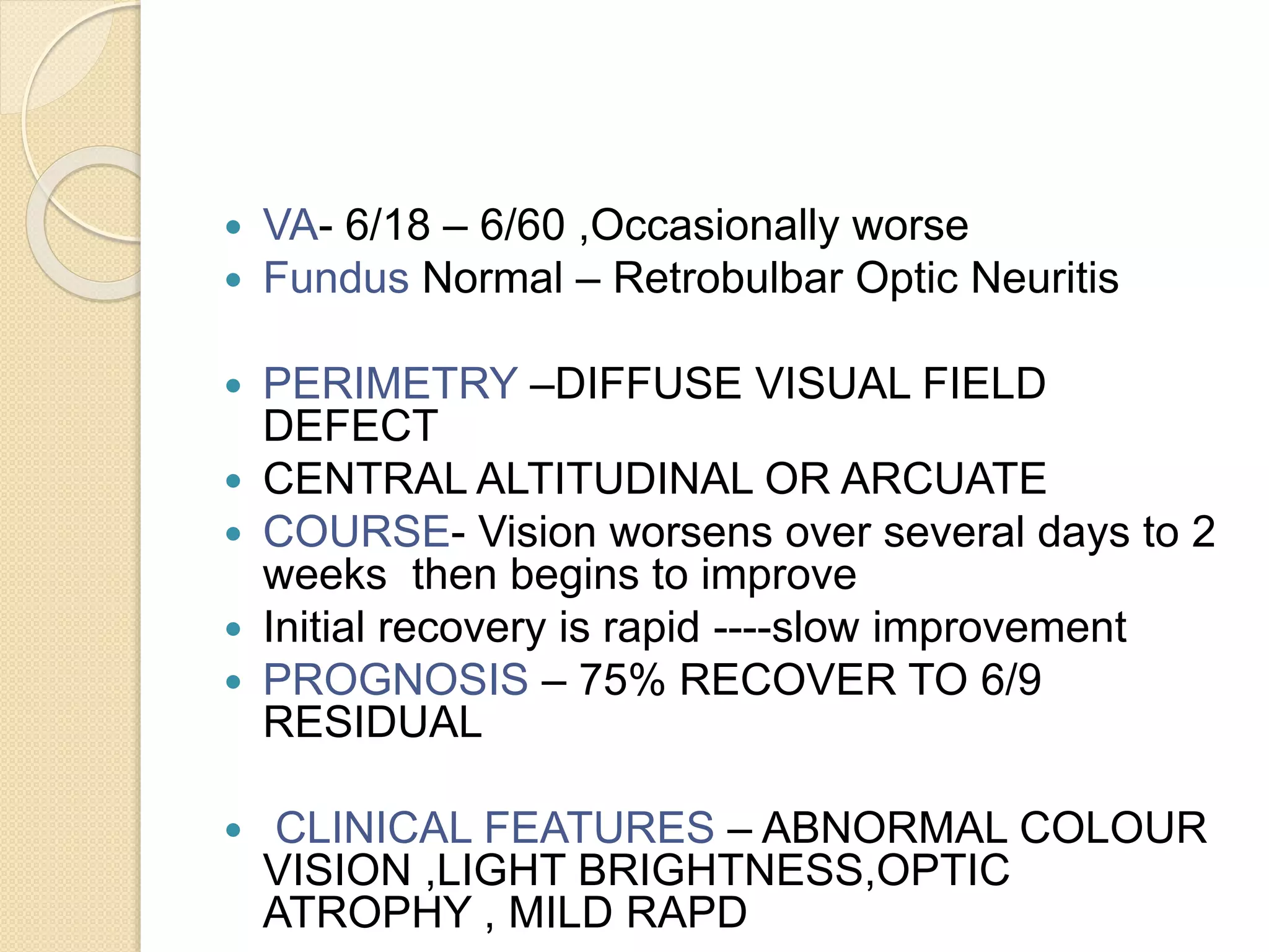 OPTIC NERVE DISEASE | PPTX
