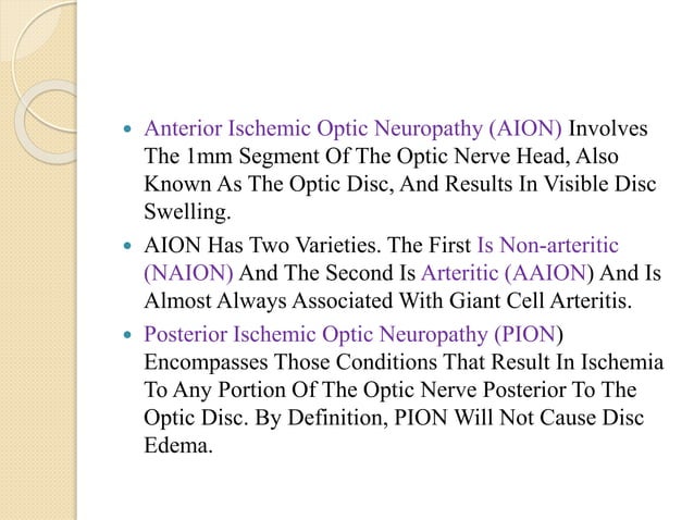 OPTIC NERVE DISEASE | PPTX