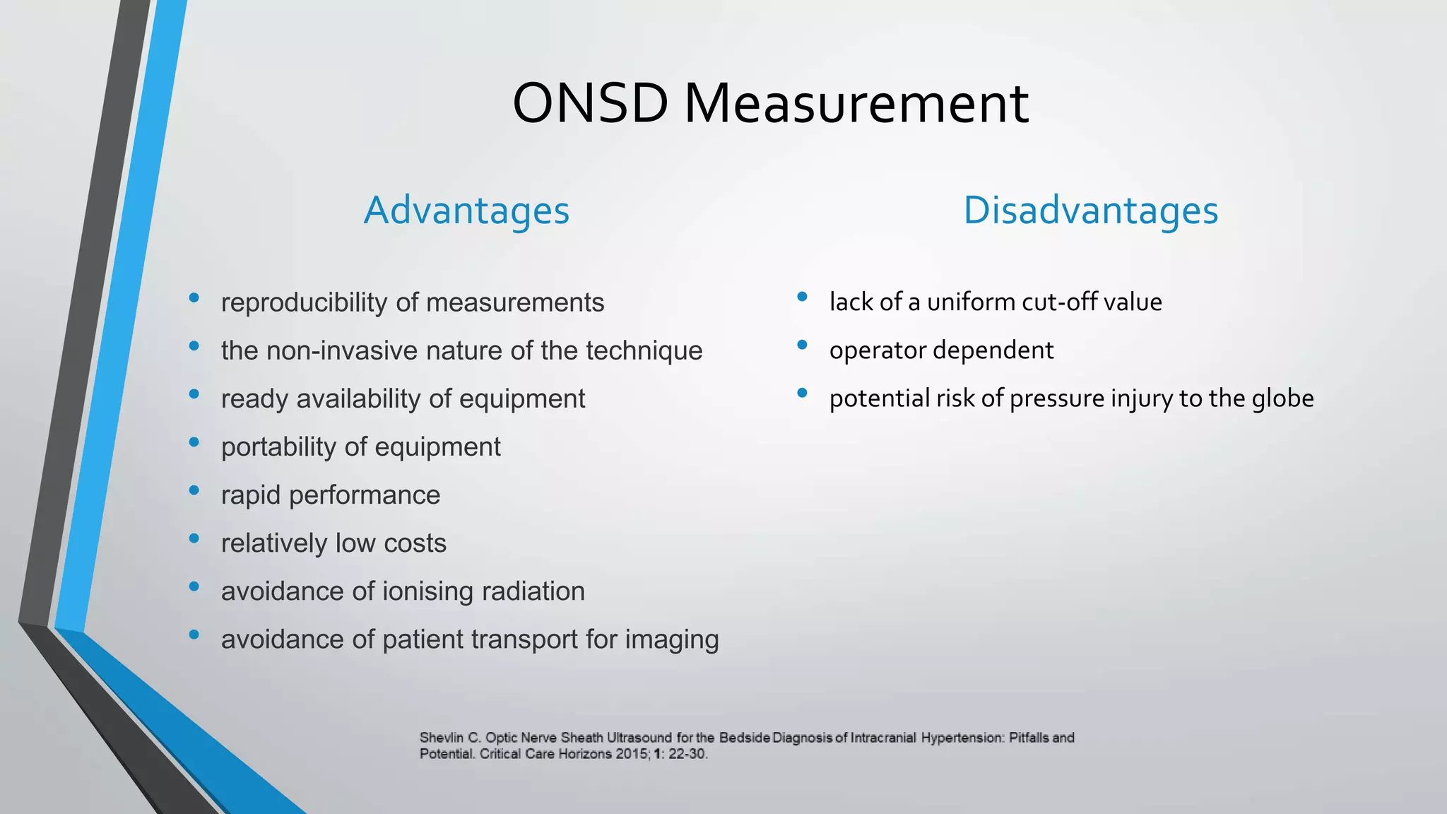 Optic Nerve Sheath Diameter (ONSD) Measurement for Intracranial ...