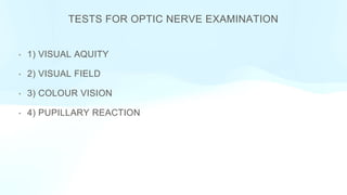 Optic nerve The nerve of sight ppt for Mch | PPTX