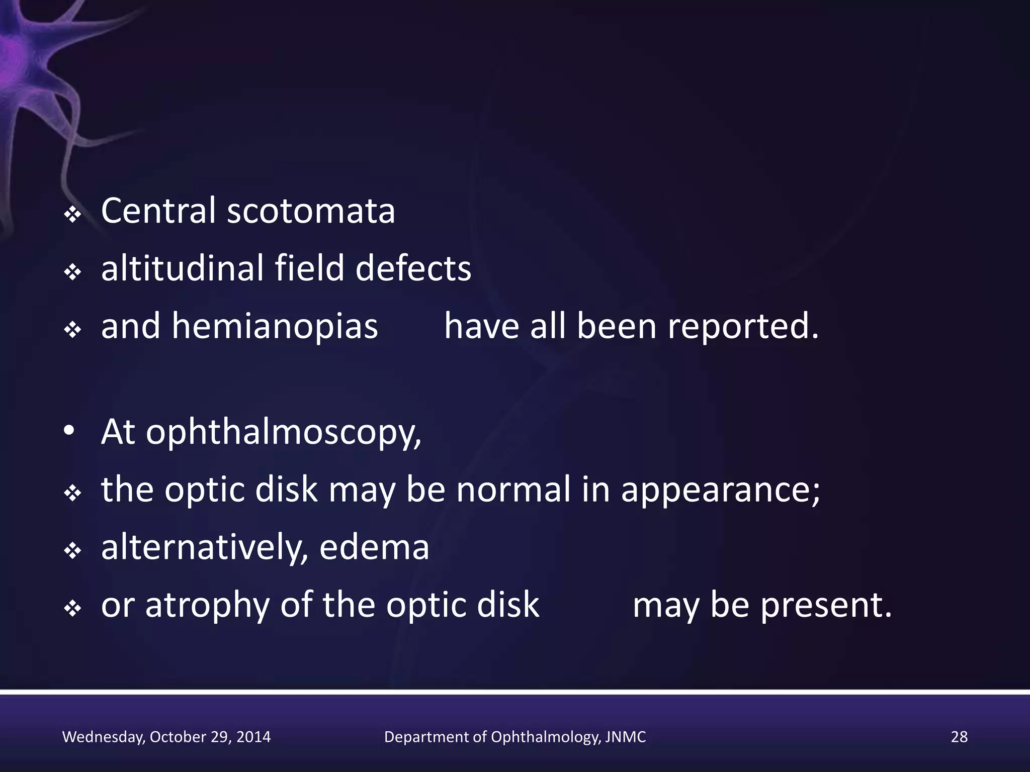 Optic nerve tumors ppt | PPTX