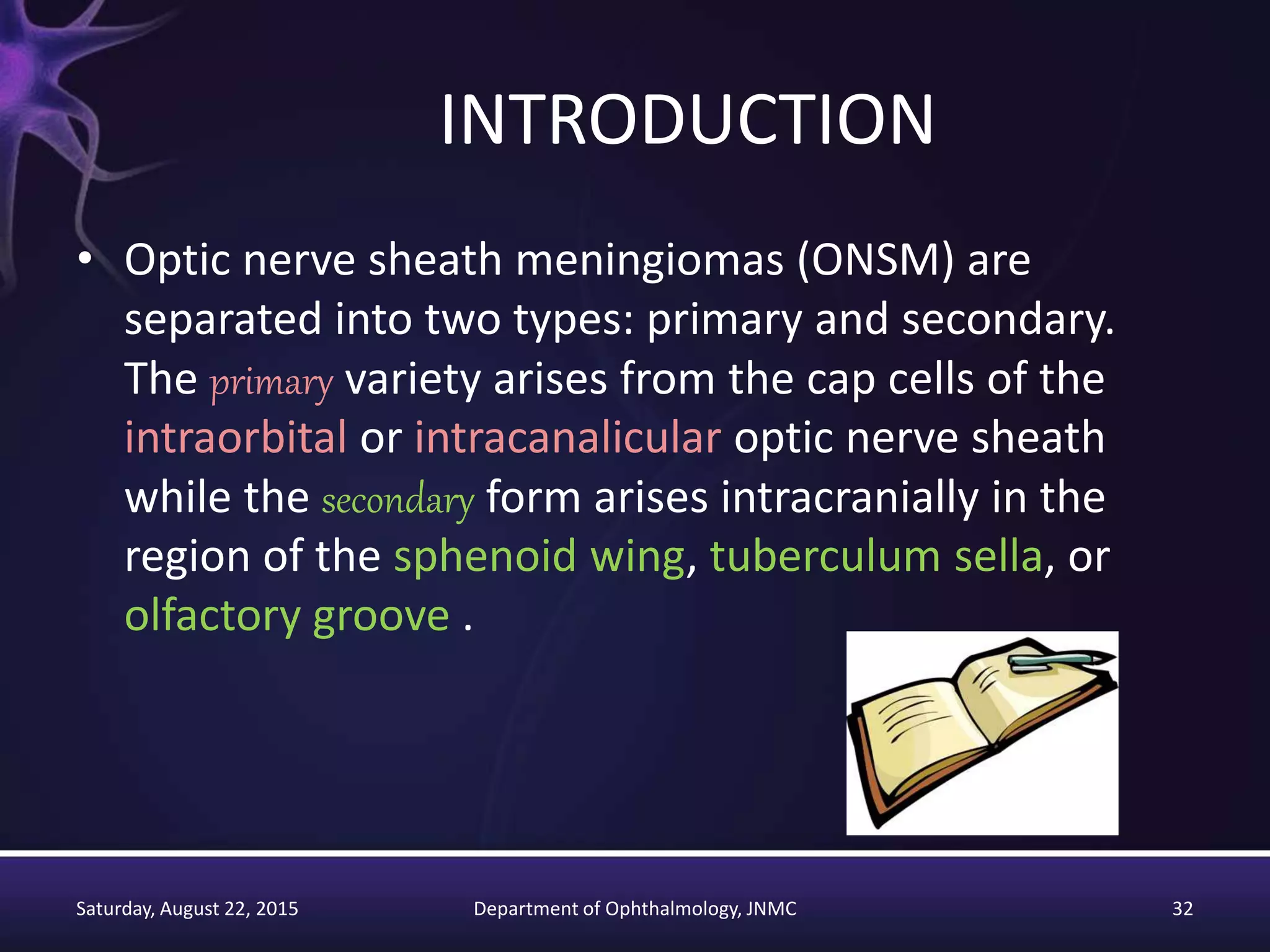 Optic nerve tumors ppt | PPTX