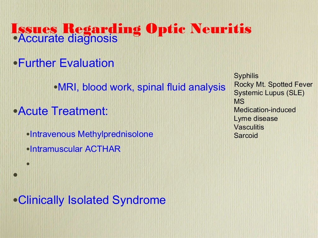 Optic neuritis