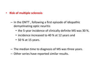 Optic neuritis | PPTX