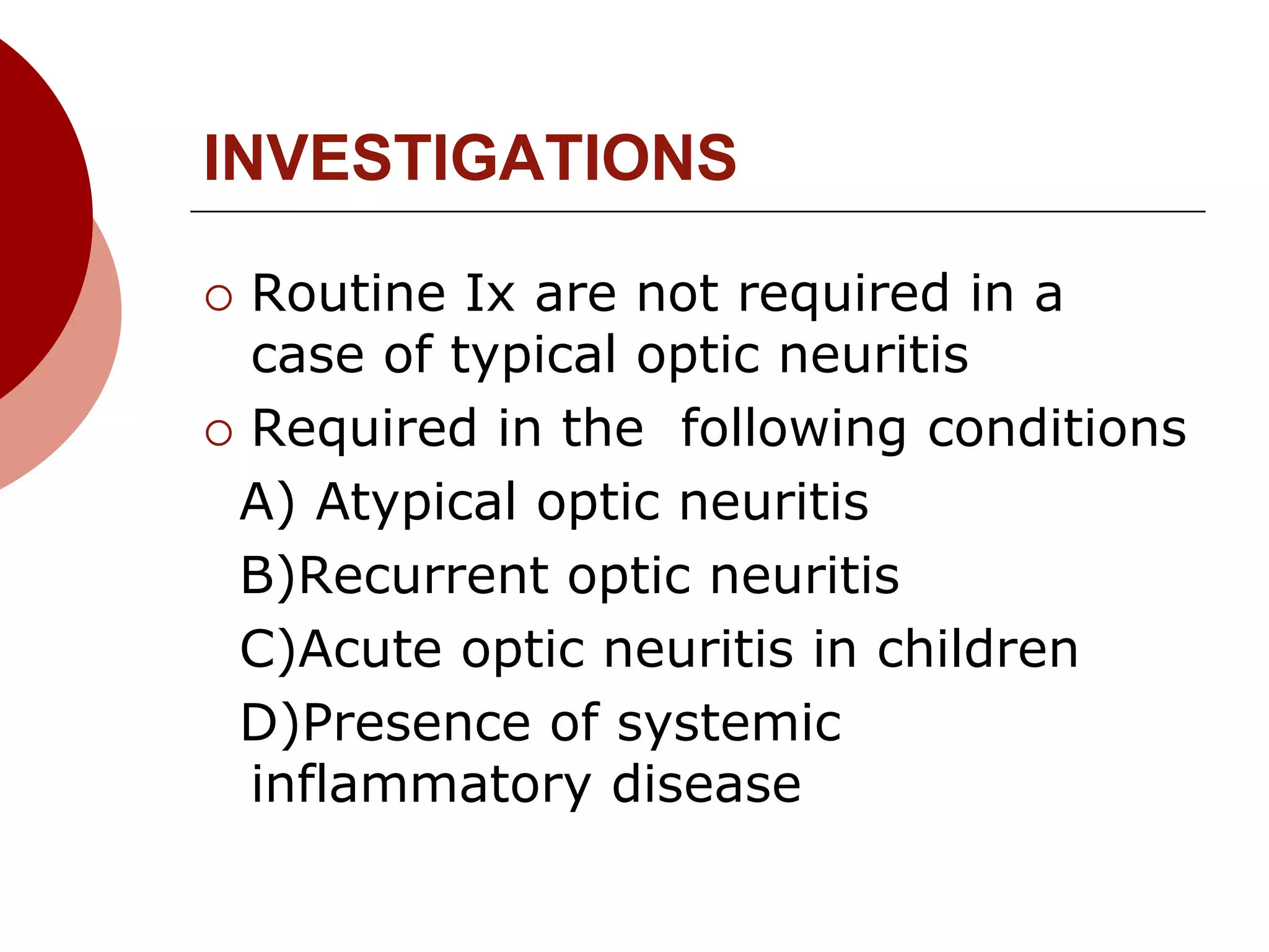 Optic neuritis | PPTX
