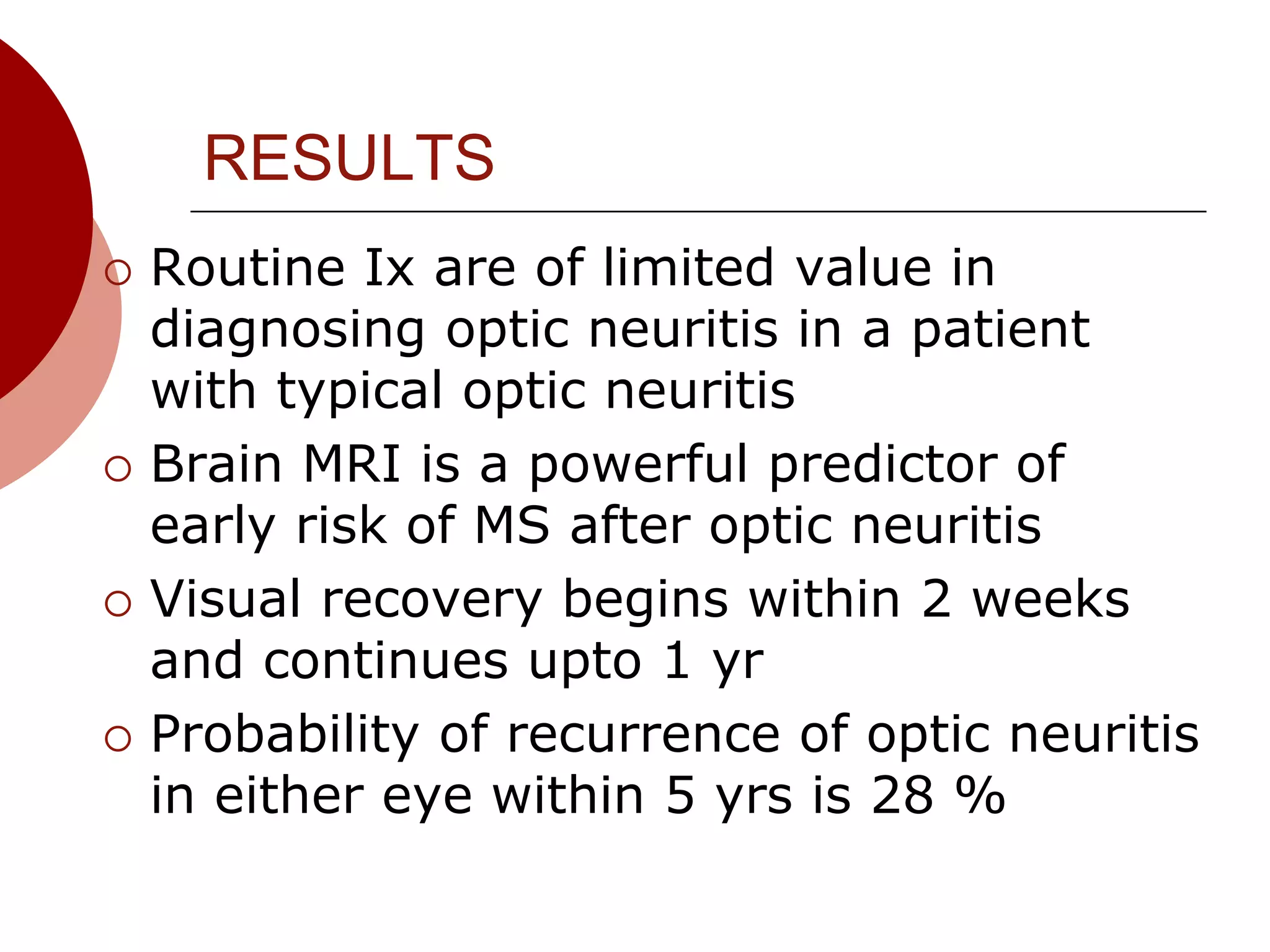 Optic neuritis | PPTX