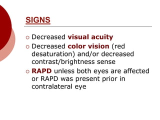 Optic neuritis | PPTX | Brain and Nervous System Disorders | Diseases ...