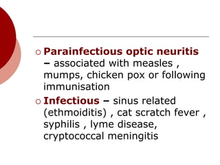 Optic neuritis | PPTX