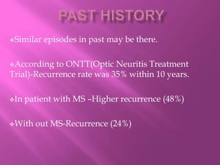Optic neuritis | PPTX