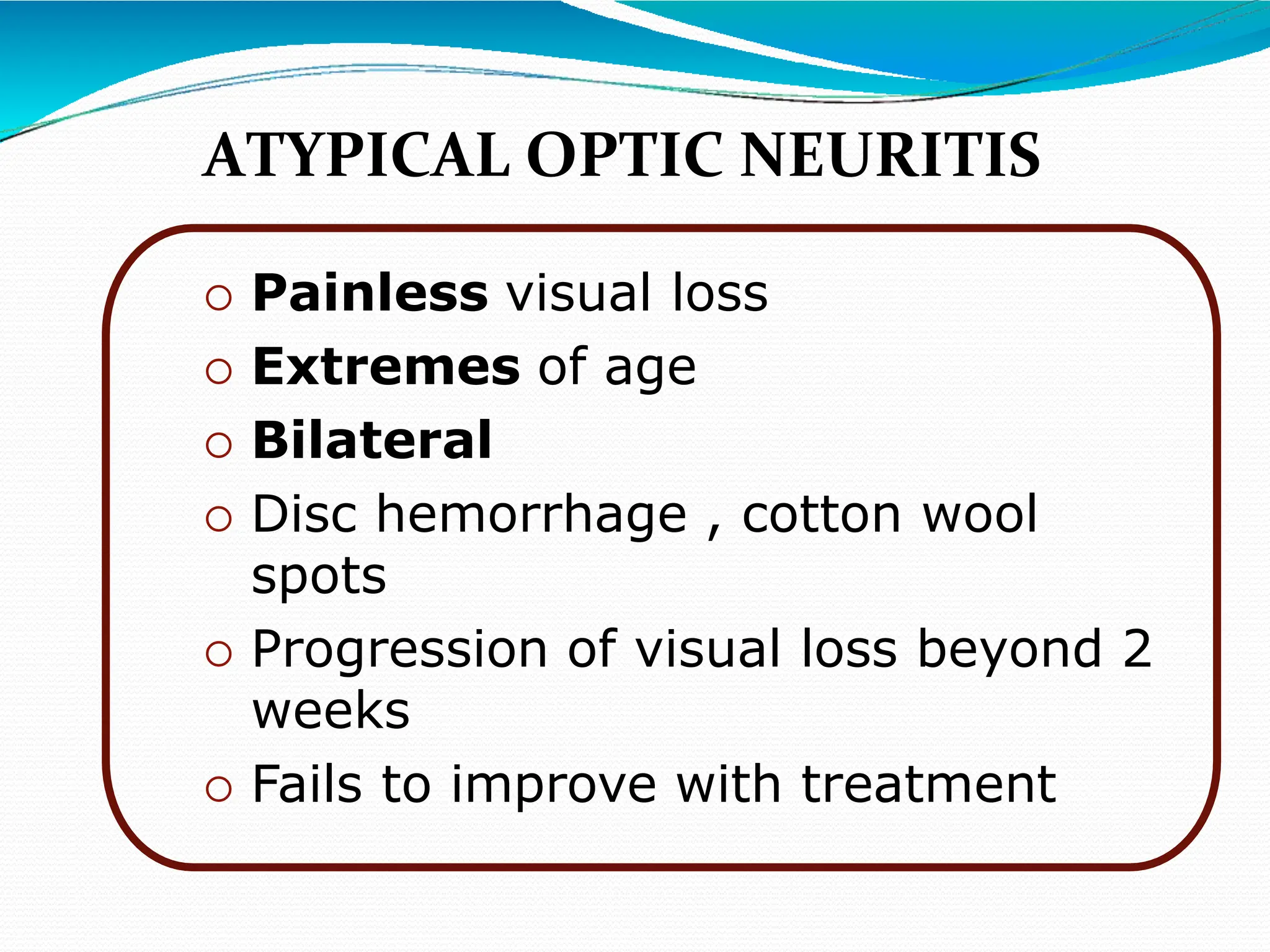 optic neuritis ppt presentation by Dr Usman | PPTX
