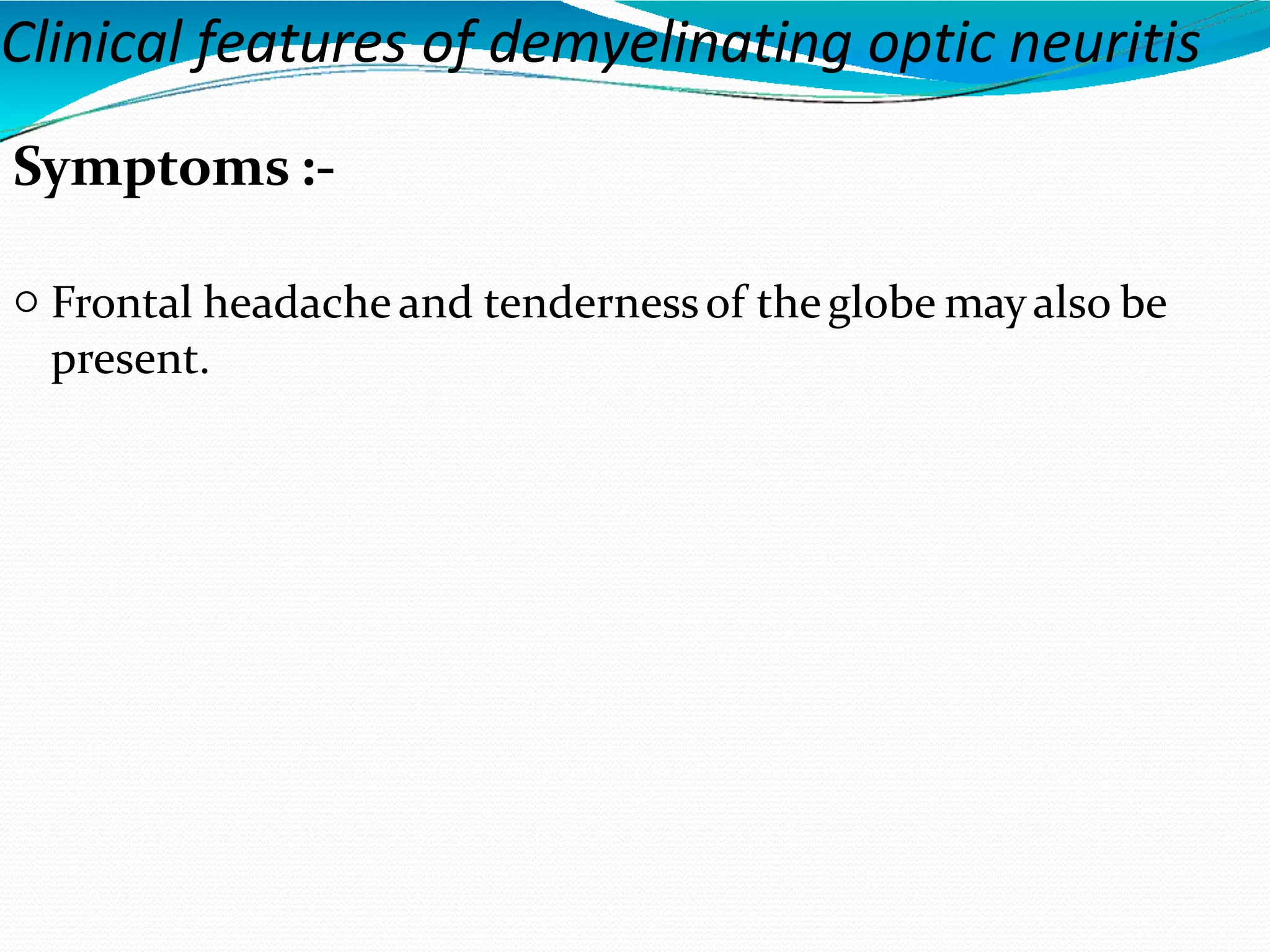 optic neuritis ppt presentation by Dr Usman | PPTX