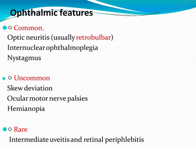 optic neuritis ppt presentation by Dr Usman | PPTX