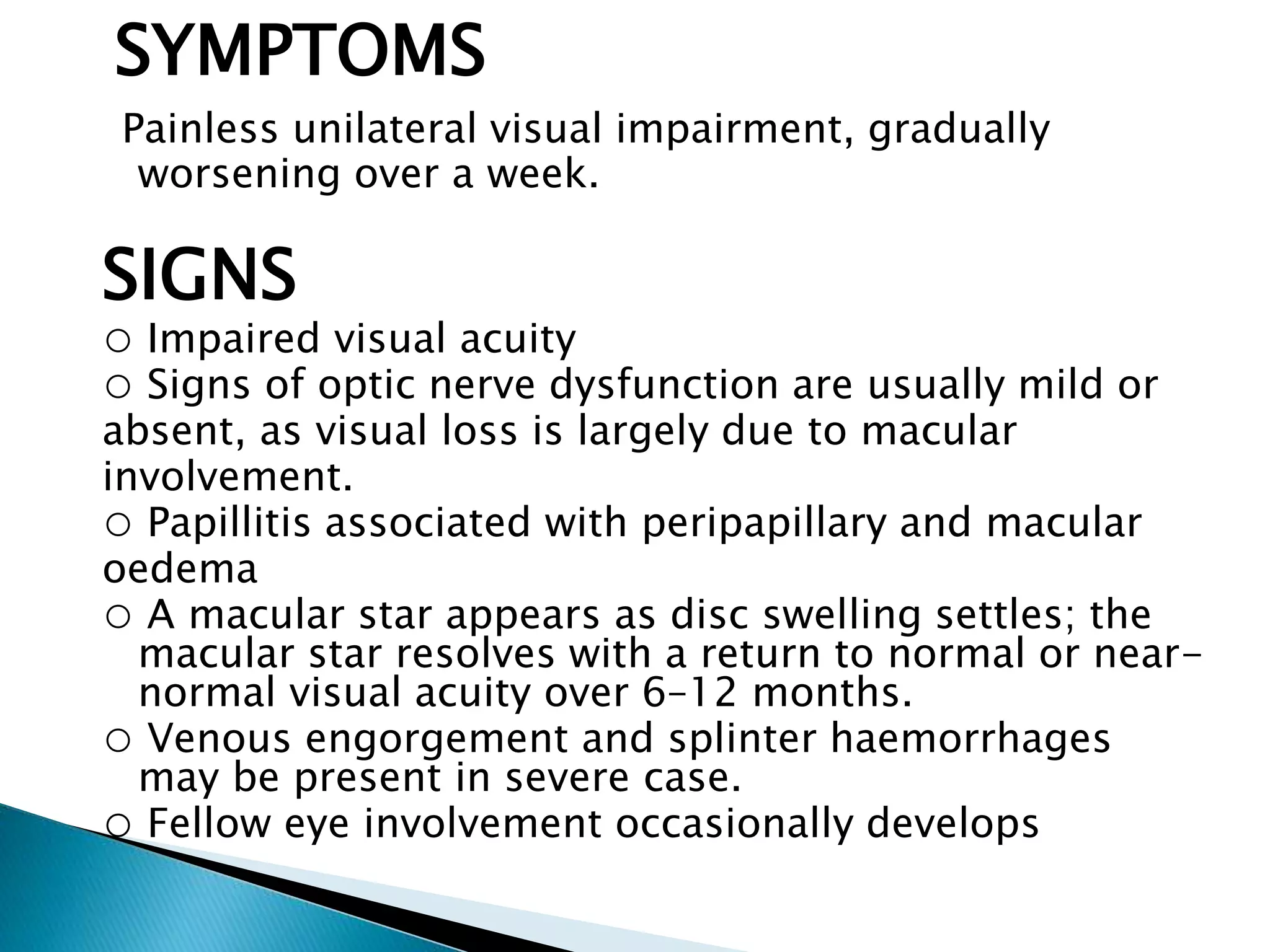 Optic neuritis & optic atrophy | PPTX