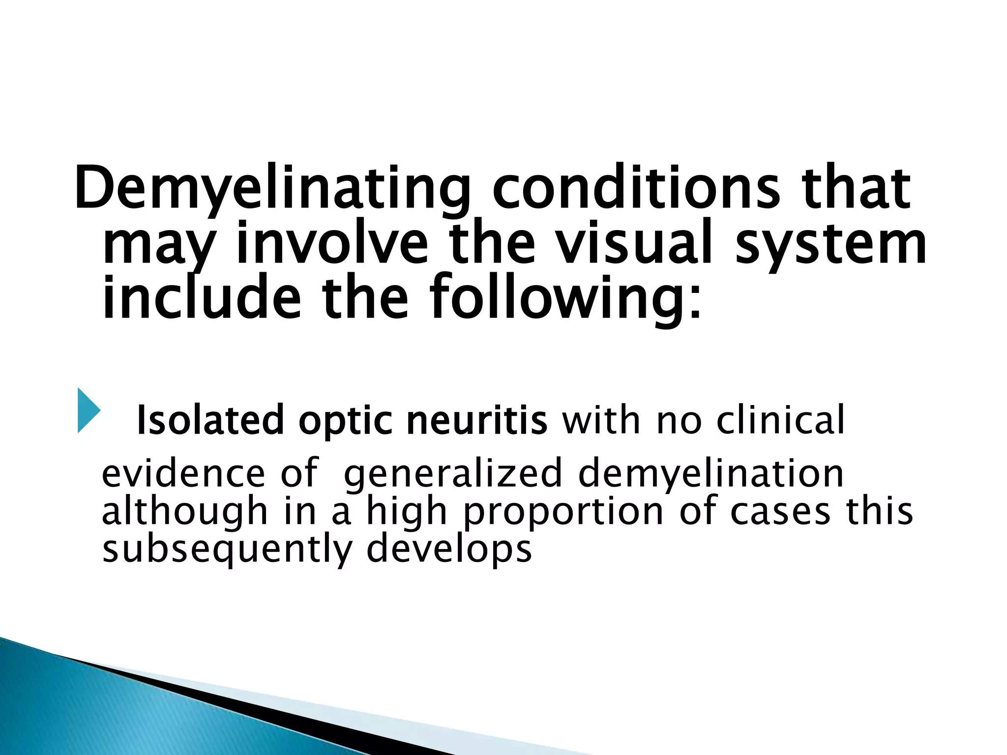 Optic neuritis & optic atrophy | PPTX
