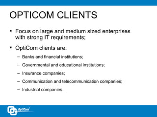 OptiCom Company Presentation | PPS