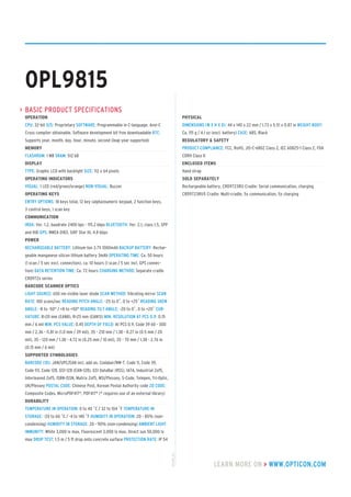 OPL9815 - barcode laser scanner | PDF