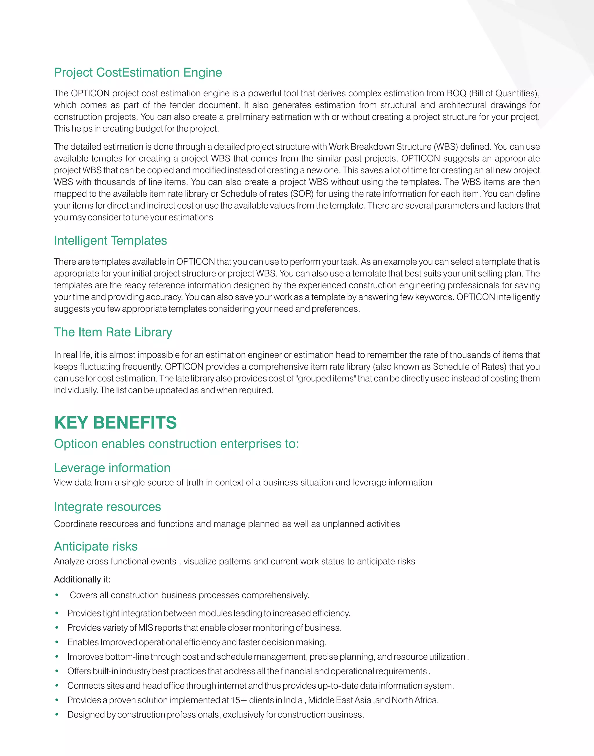 Opticon brochure | PDF