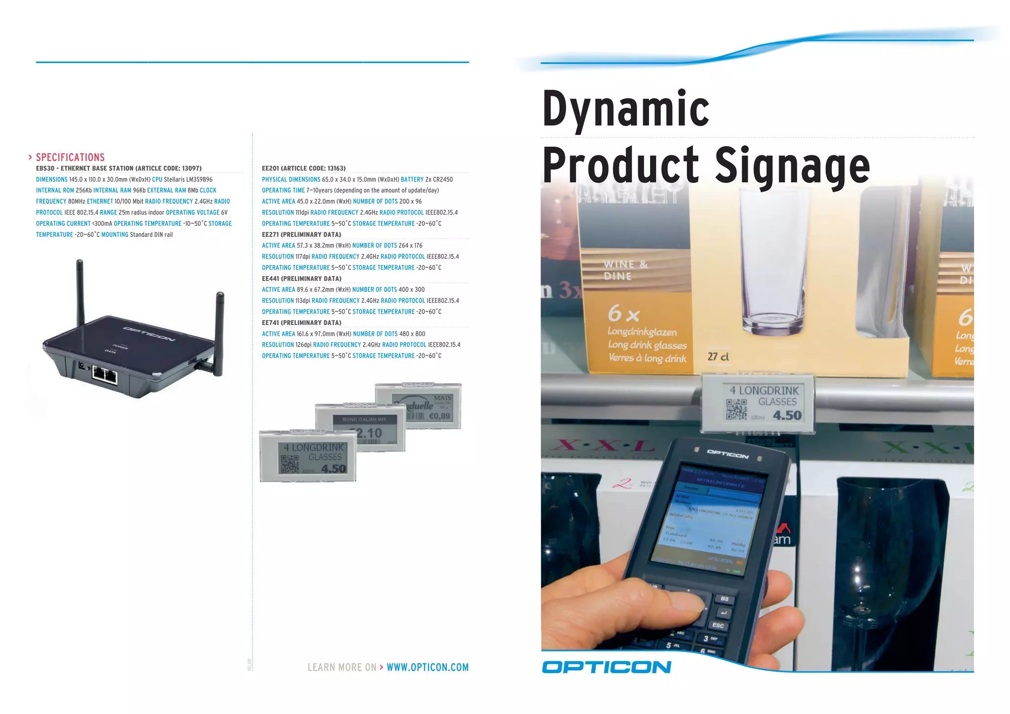 Opticon digital signage brochure | PPT