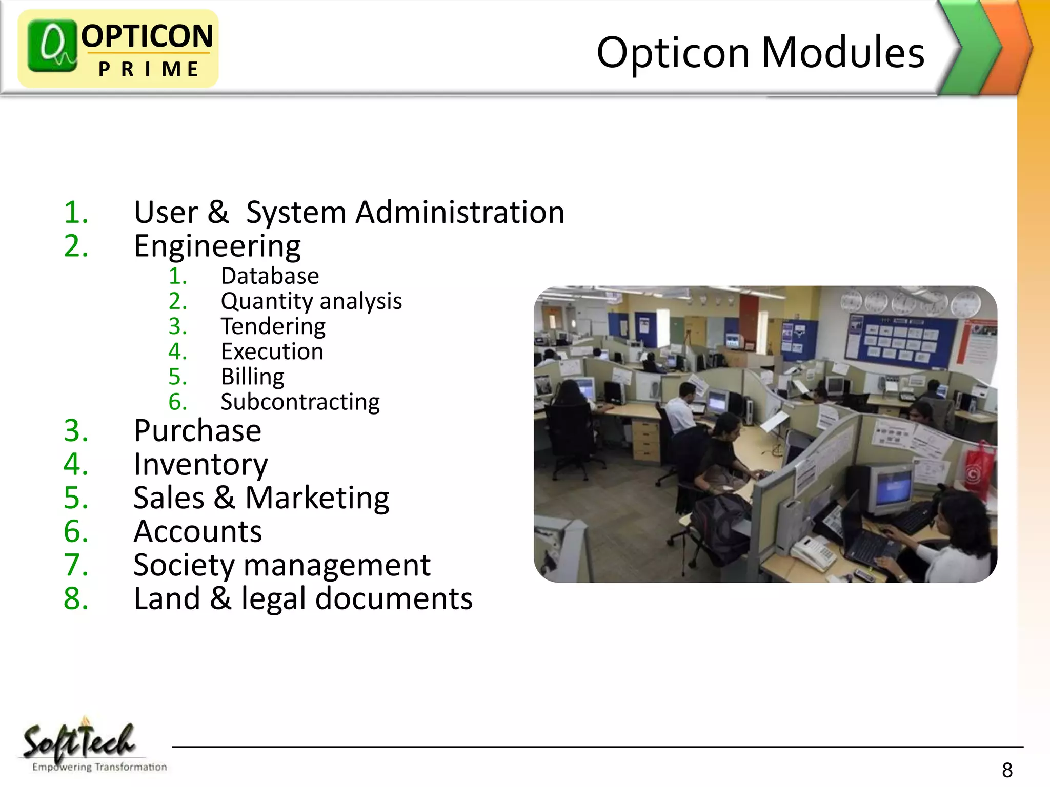 Opticon PRIME Sales Overview