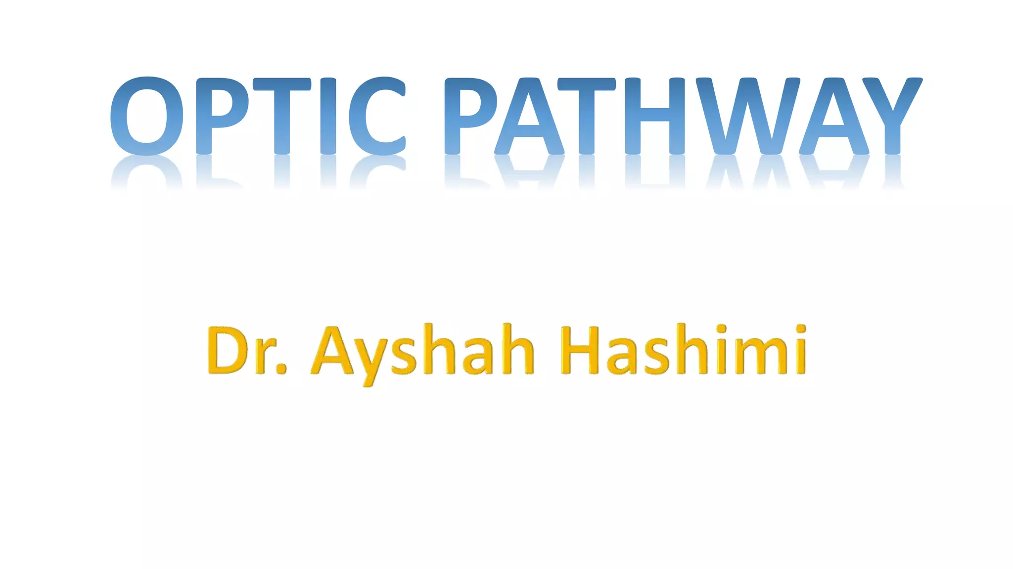 Optic pathway | PPTX