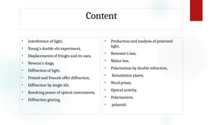 Optics Theories of light Newton corpuscular | PPTX