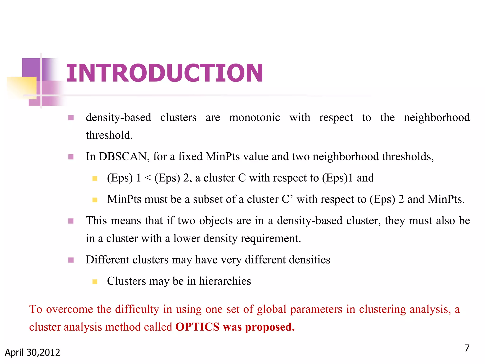 Optics ordering points to identify the clustering structure | PDF