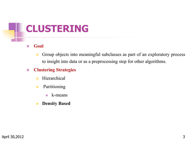 Optics Ordering Points To Identify The Clustering Structure Pdf