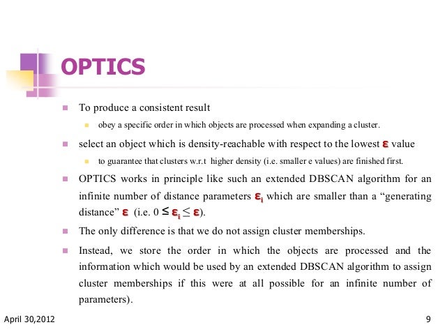 Optics Ordering Points To Identify The Clustering Structure