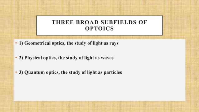 Optics and its terms | PPT