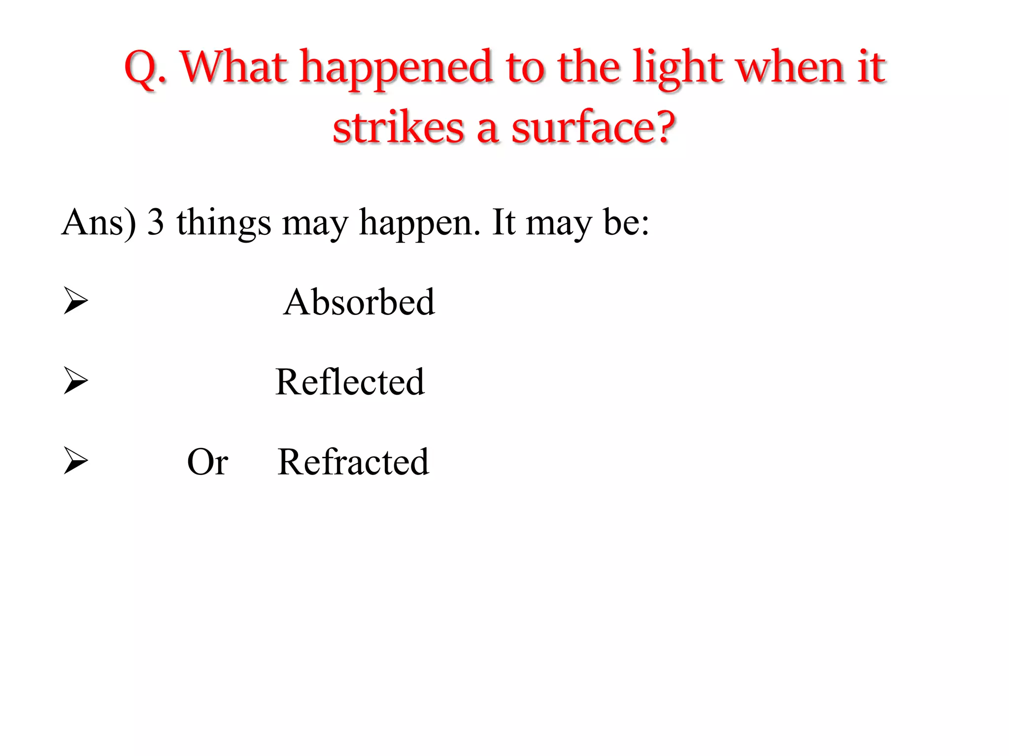 Optics basics concepts | PPTX