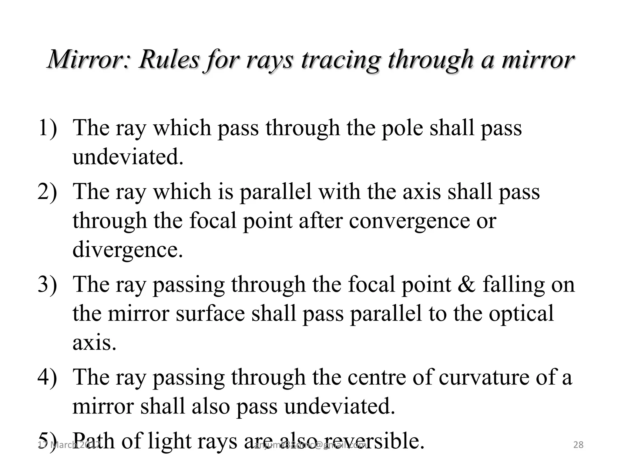 Optics basics concepts | PPTX