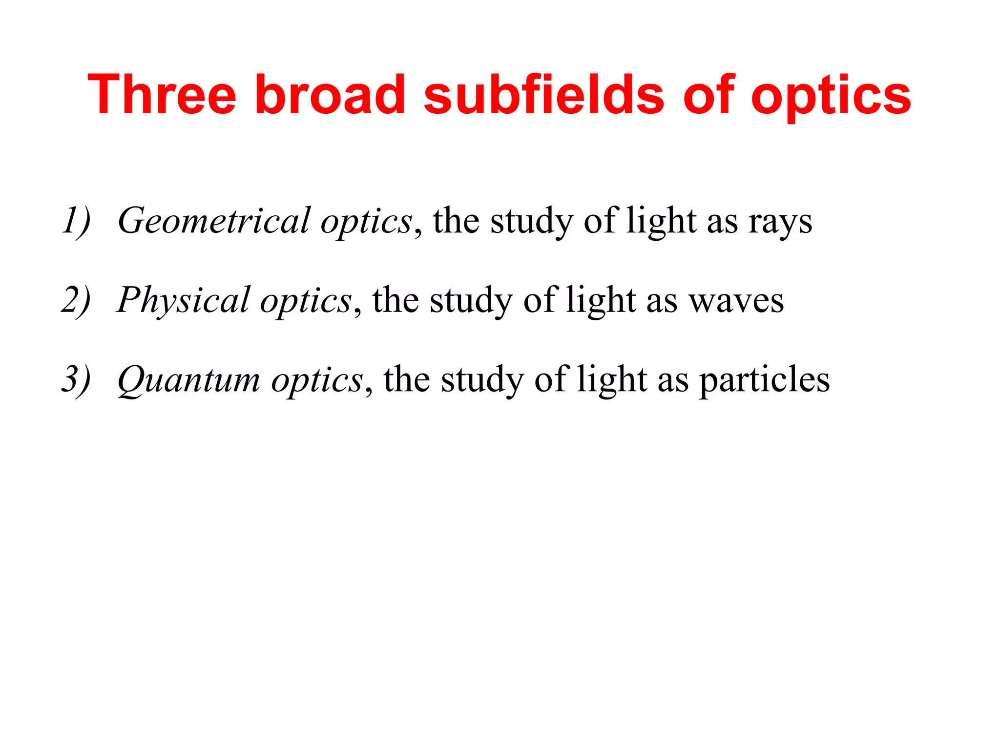 Optics Basics Concepts Pptx 3 D Graphics Computer Software And