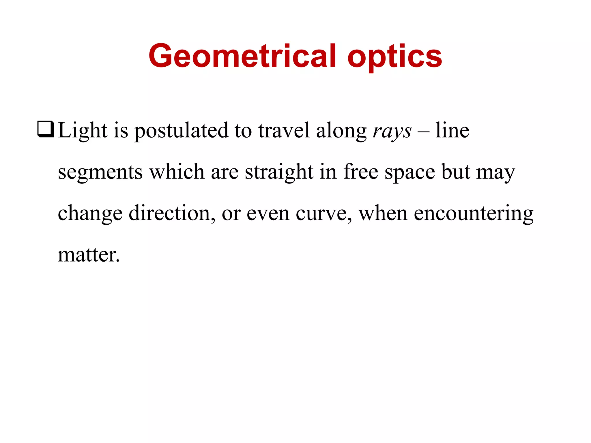 Optics basics concepts | PPTX
