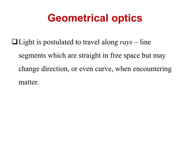 Optics basics concepts | PPTX | 3-D Graphics | Computer Software and ...