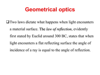 Optics basics concepts | PPTX