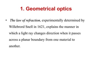 Optics basics concepts | PPTX