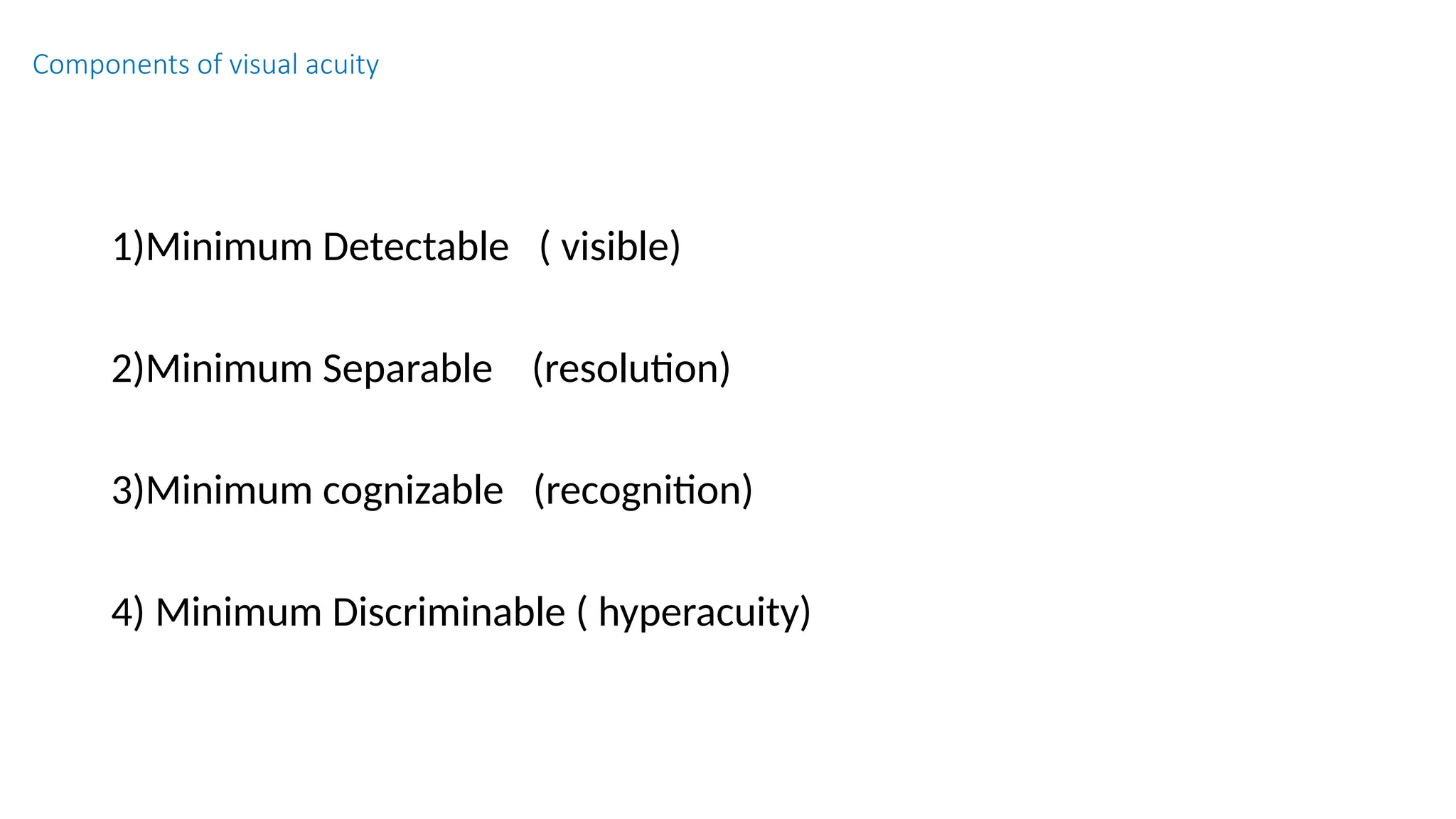 Optics course Visual Acuity.pptx................ | PPTX