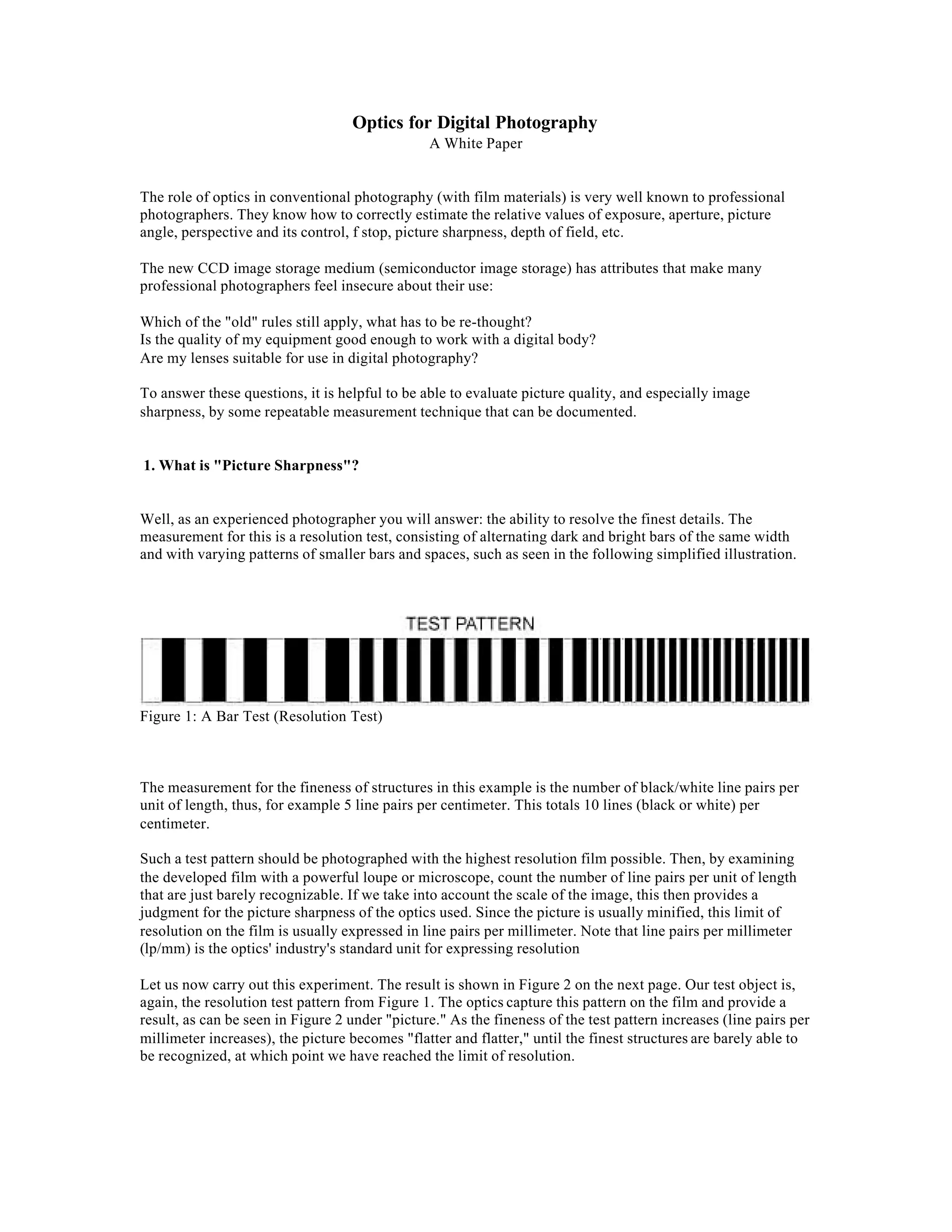 Optics for digital photography | PDF