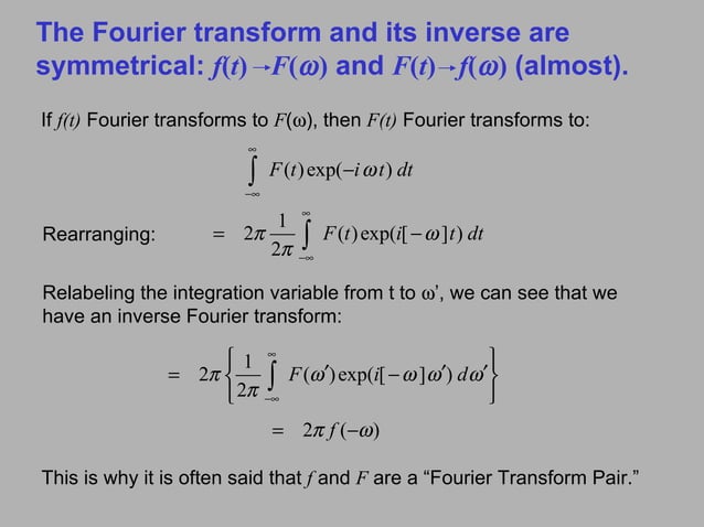 Optics Fourier Transform Ii | PPT