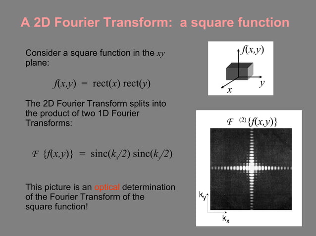 Optics Fourier Transform Ii | PPT
