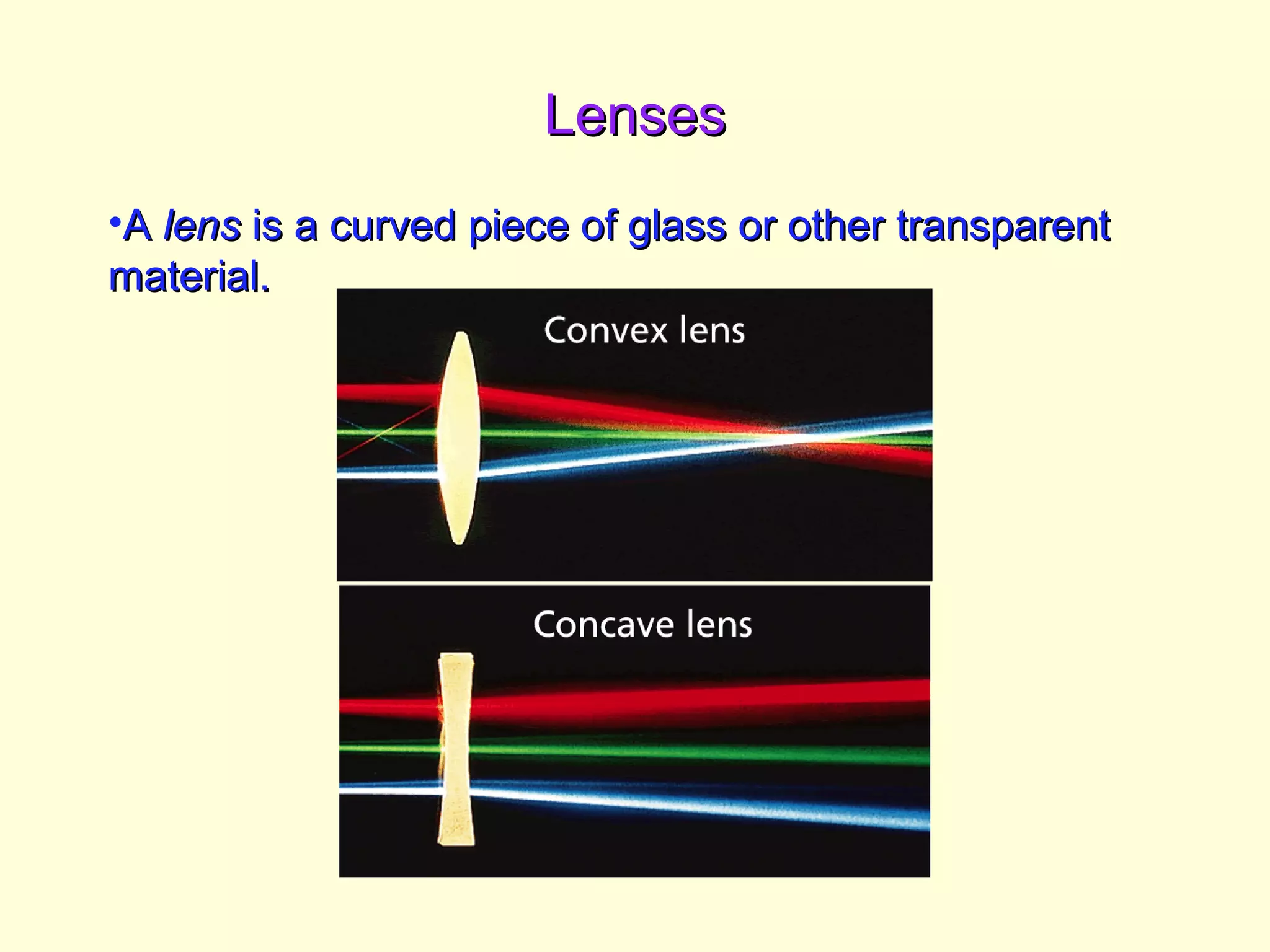 Optics mirrors & lenses | PPT