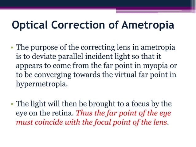 Optics of ametropia | PPTX
