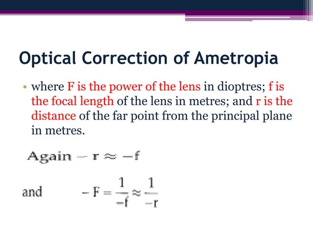 Optics of ametropia | PPTX