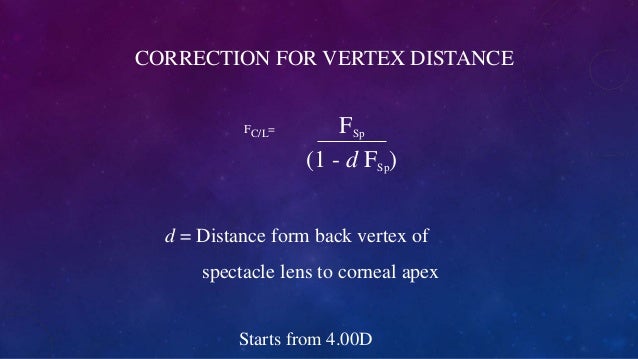 OPTICS OF CONTACT LENSES